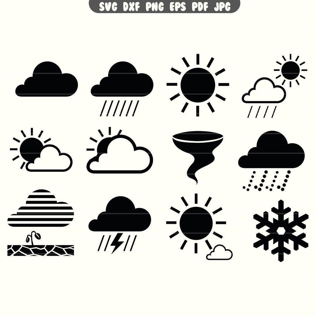 Weather Icons SVG, Weather Icons DXF, Weather Icons PNG, Weather Icons ...