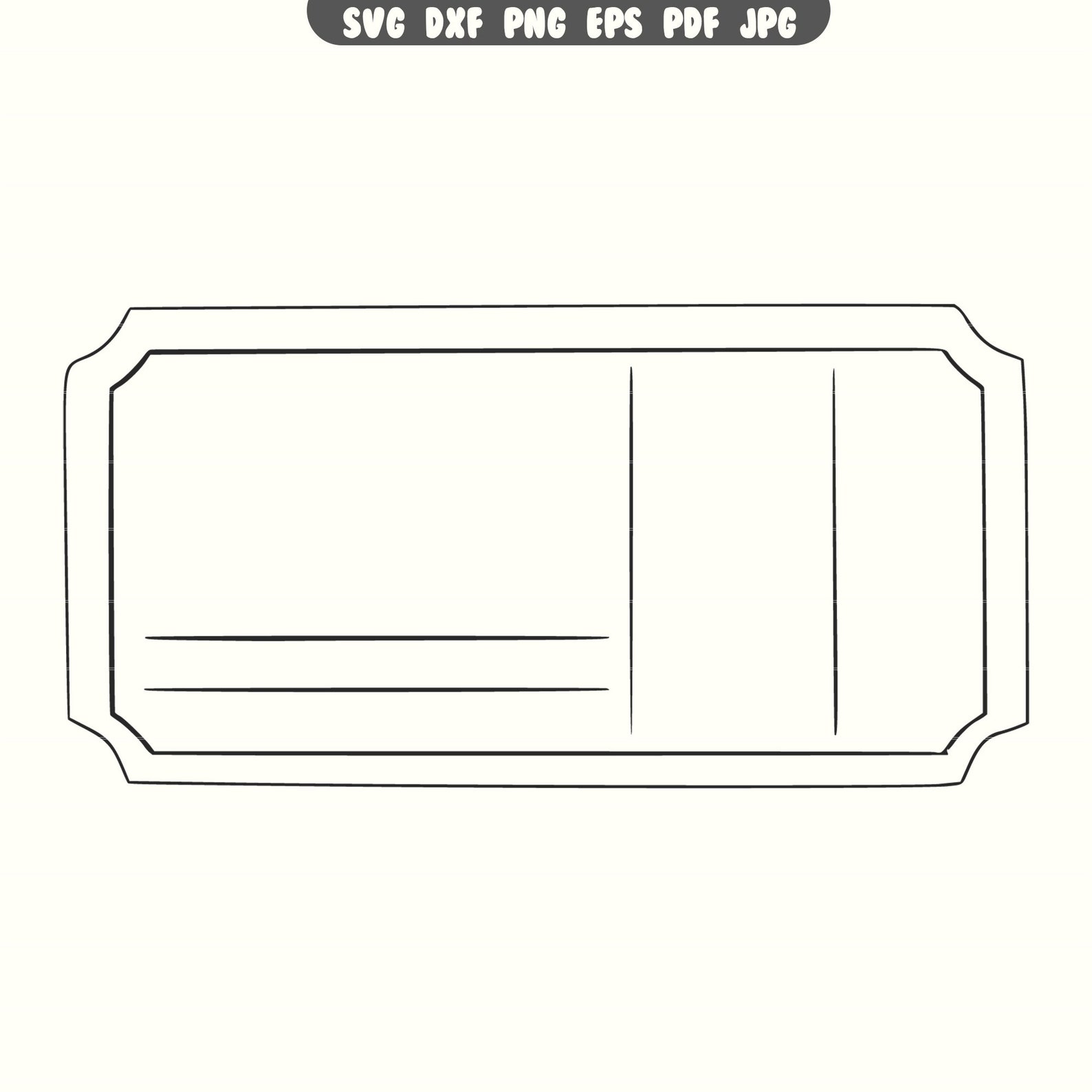 Ticket SVG, Ticket DXF, Ticket PNG, Ticket Clipart, Ticket Cut File ...