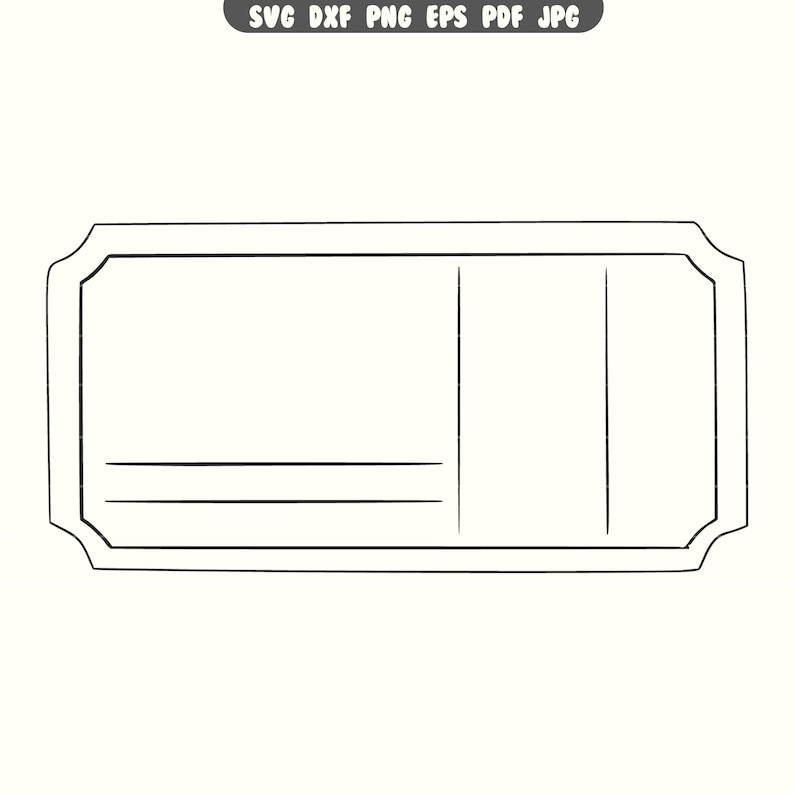 Ticket SVG, Ticket DXF, Ticket PNG, Ticket Clipart, Ticket Cut File ...