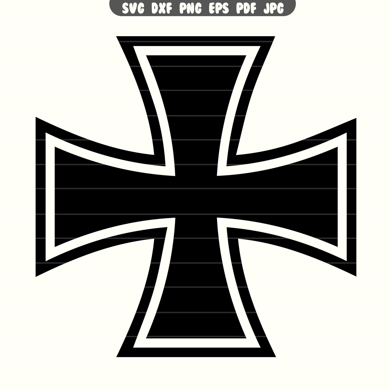 Iron Cross SVG, Iron Cross DXF, Iron Cross PNG, Iron Cross Cut File ...