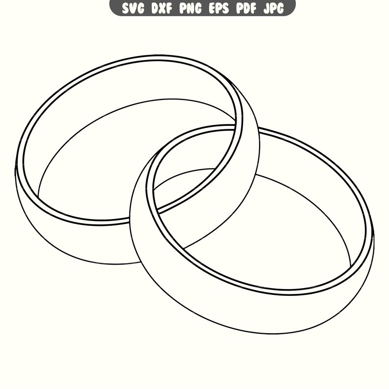 Wedding Ring SVG, Wedding Ring DXF, Wedding Ring PNG, Wedding Ring ...