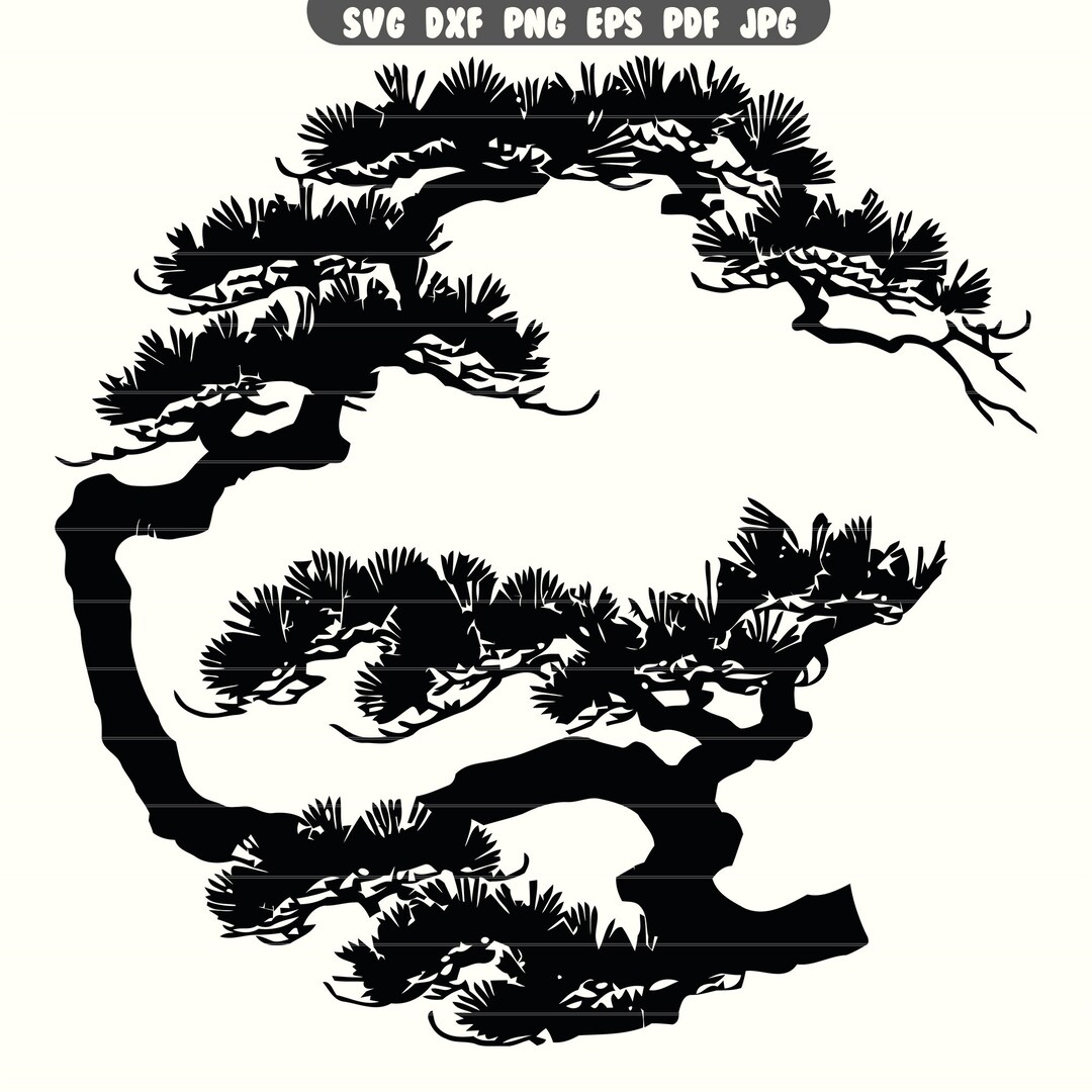 Bonsai Tree SVG, Bonsai Tree DXF, Bonsai Tree PNG, Bonsai Tree Cut File ...