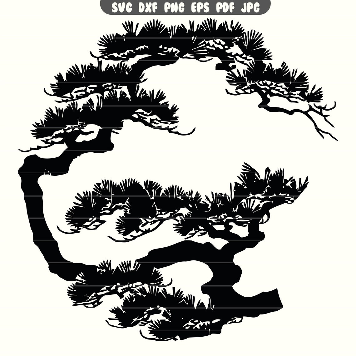 Bonsai Tree SVG, Bonsai Tree DXF, Bonsai Tree PNG, Bonsai Tree Cut File ...