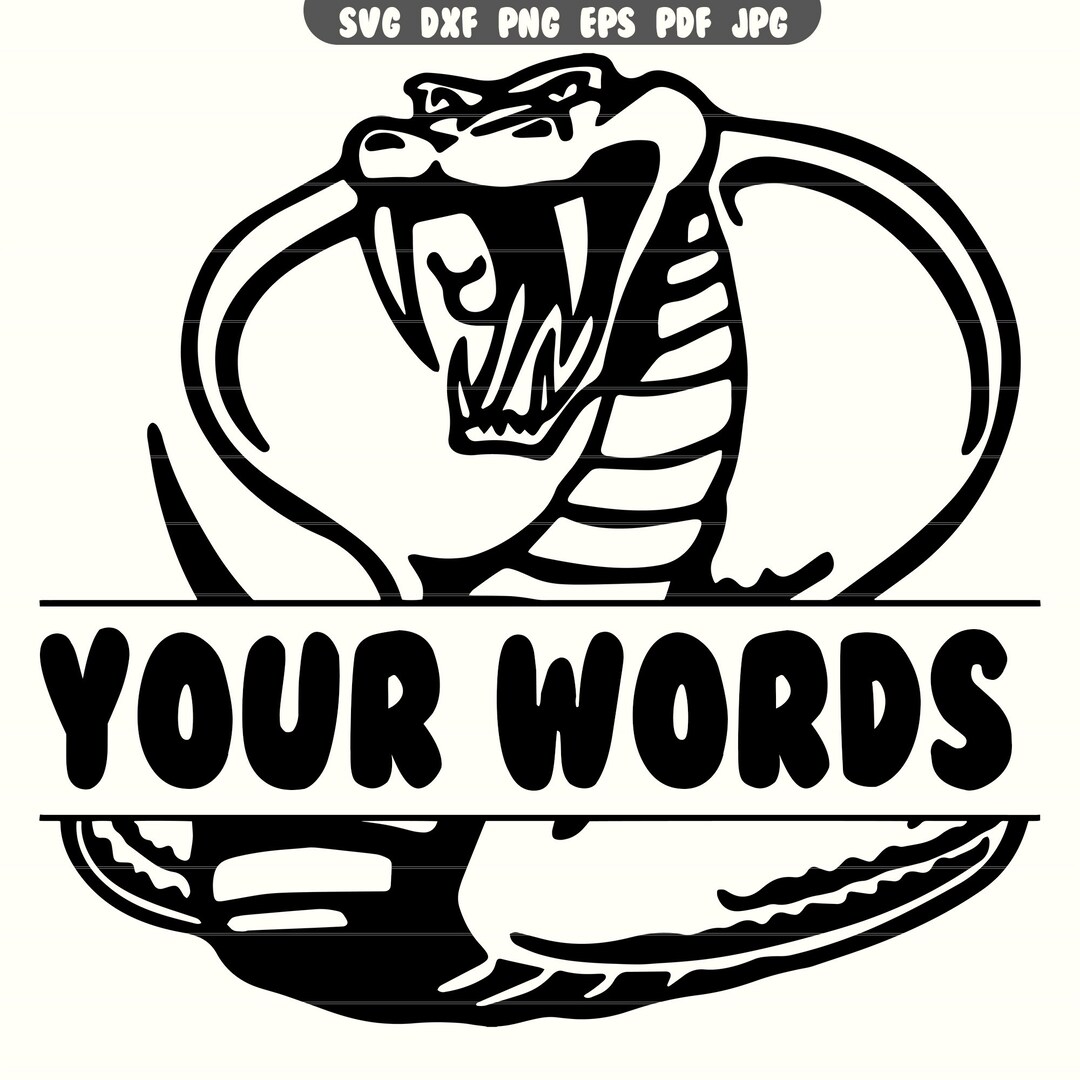 King Cobra SVG, Split Monogram, King Cobra DXF, King Cobra PNG, King ...
