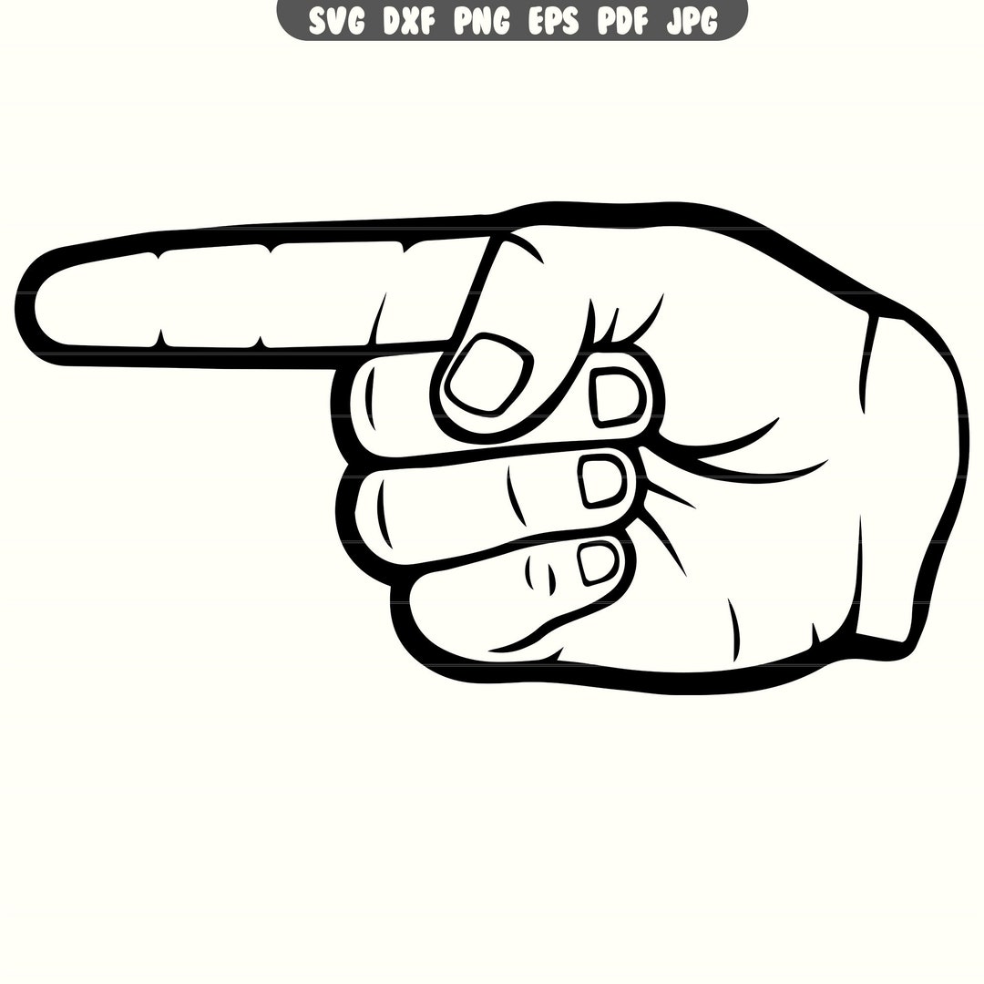 Pointing Finger SVG Pointing Finger DXF Pointing Finger PNG Direct Your ...