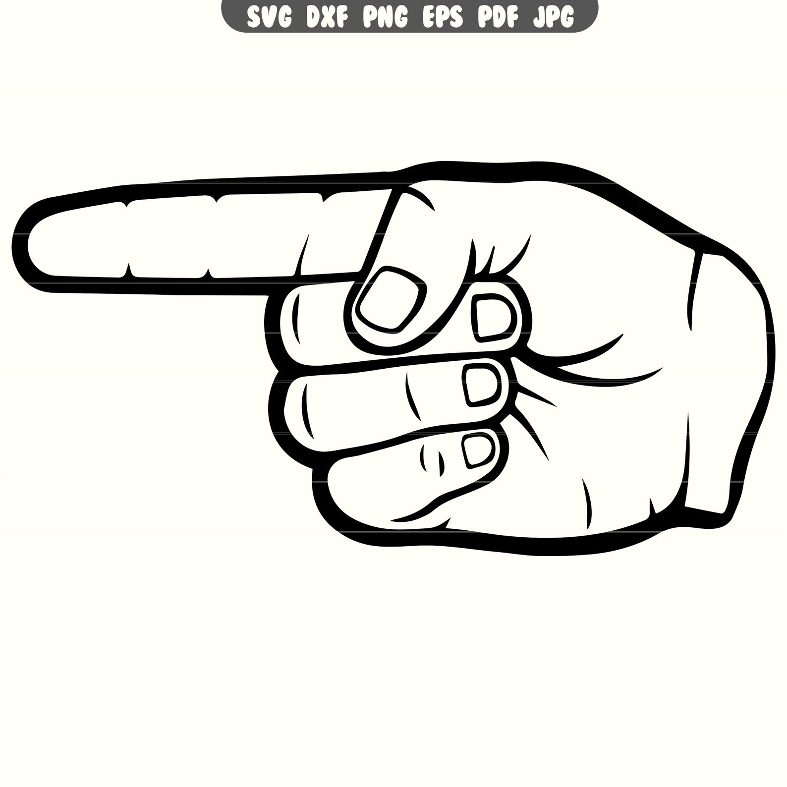 Pointing Finger SVG Pointing Finger DXF Pointing Finger PNG Direct Your ...