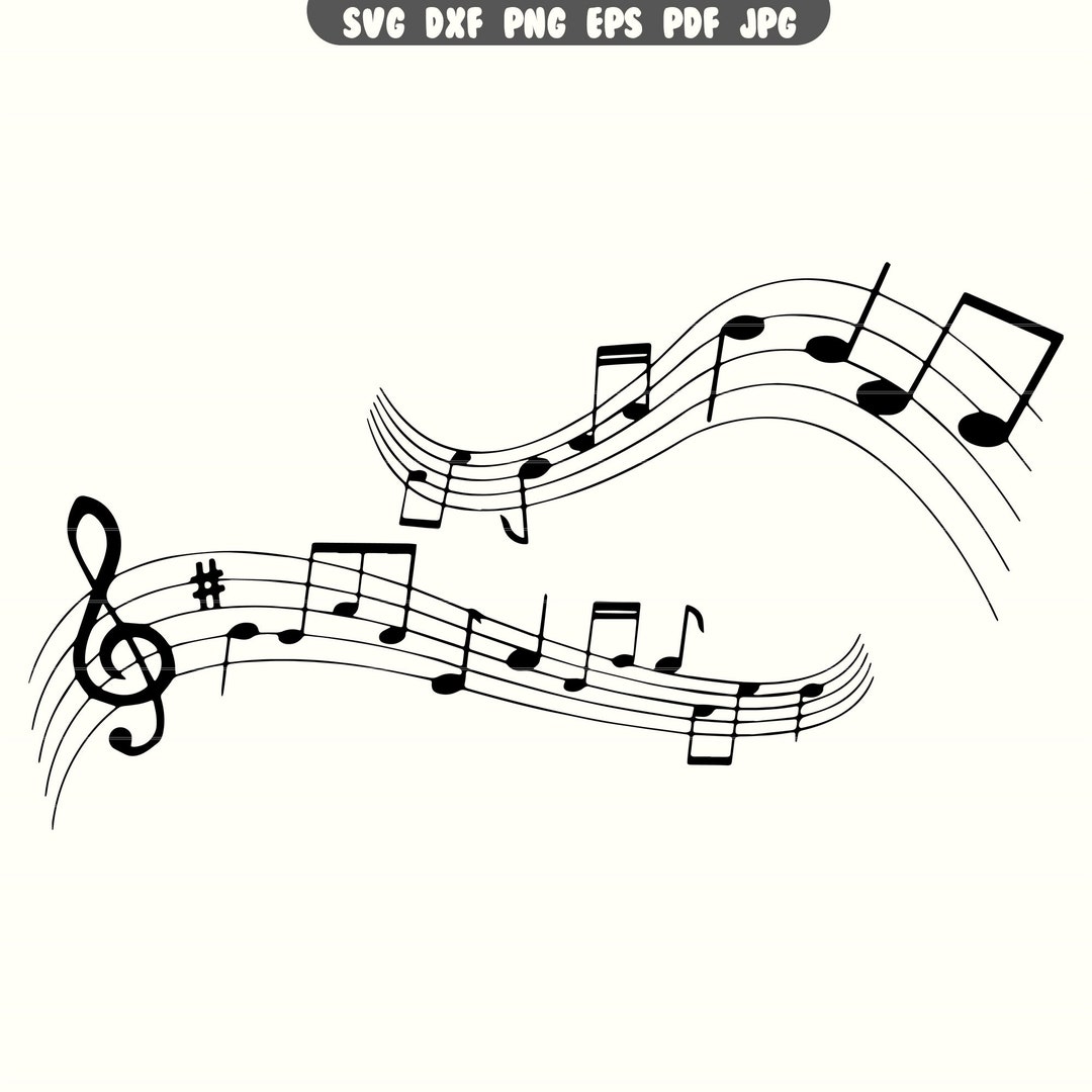 Music Notes SVG, Music Notes DXF, Music Notes PNG, Music Notes Clipart ...