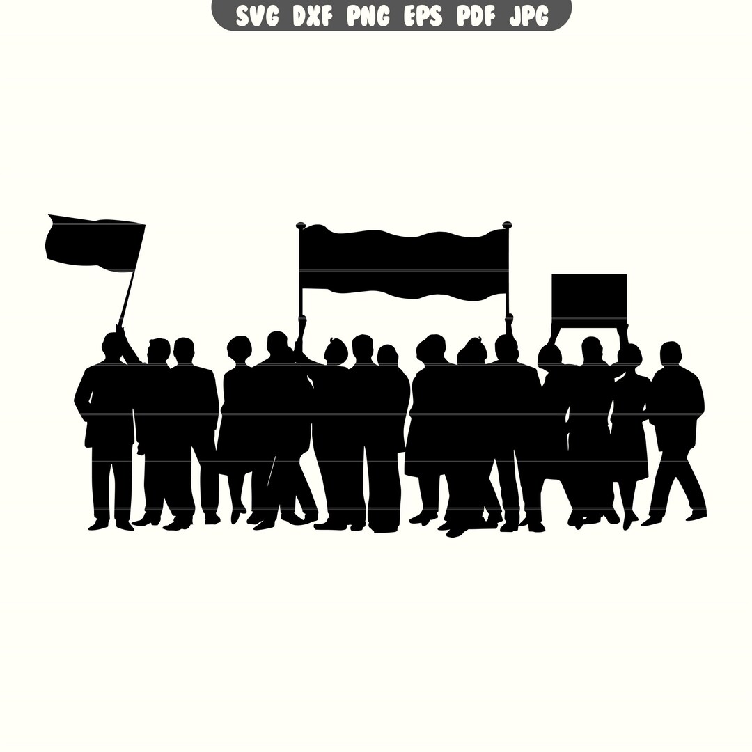 Protest March SVG, Protest March DXF, Protest March PNG, Protest March ...