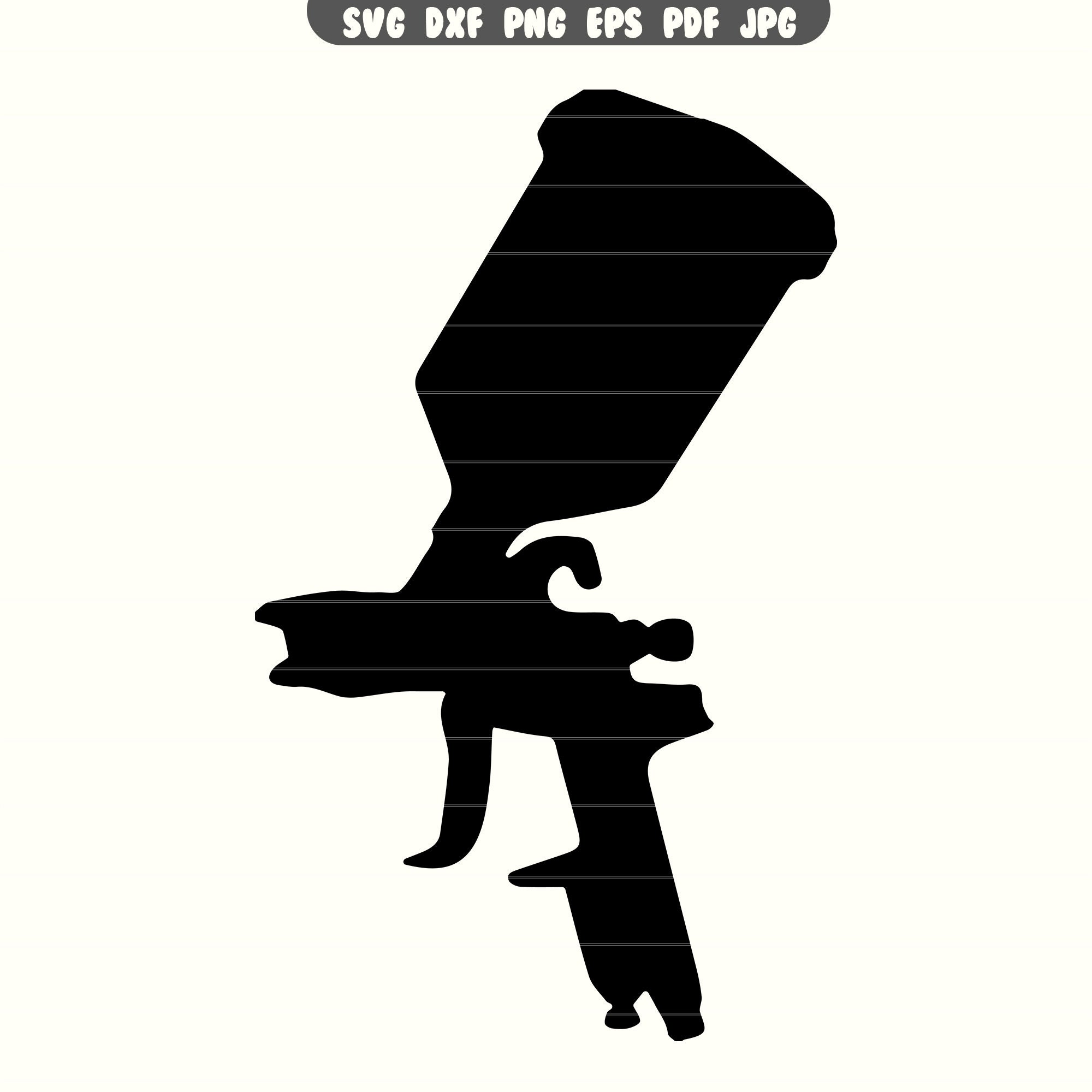 Paint Spray Gun SVG, Paint Spray Gun DXF, Paint Spray Gun PNG, Paint ...