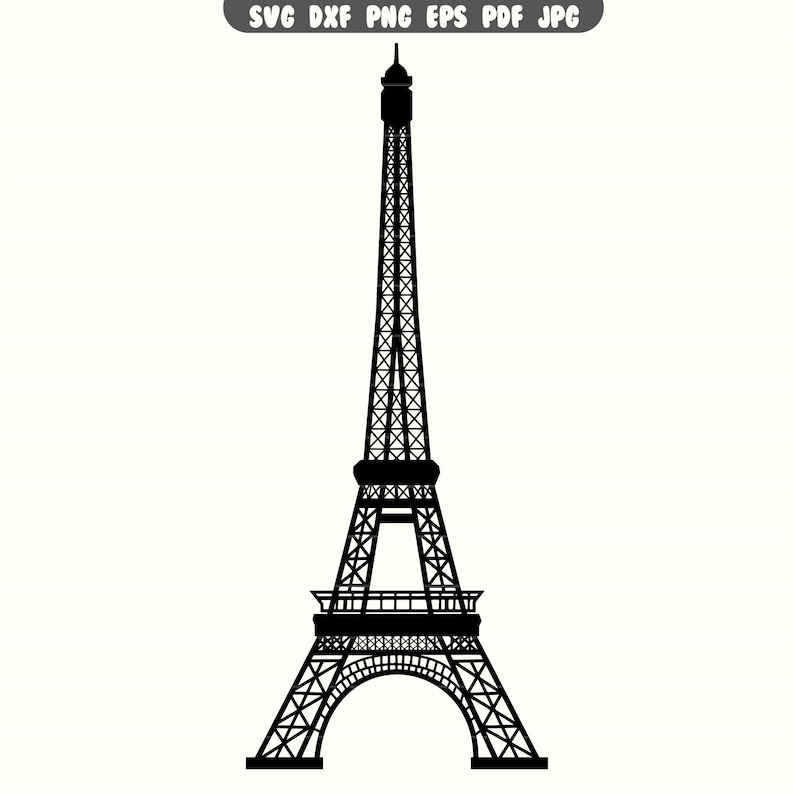 Eiffel Tower SVG, Eiffel Tower DXF, Eiffel Tower PNG, Eiffel Tower ...