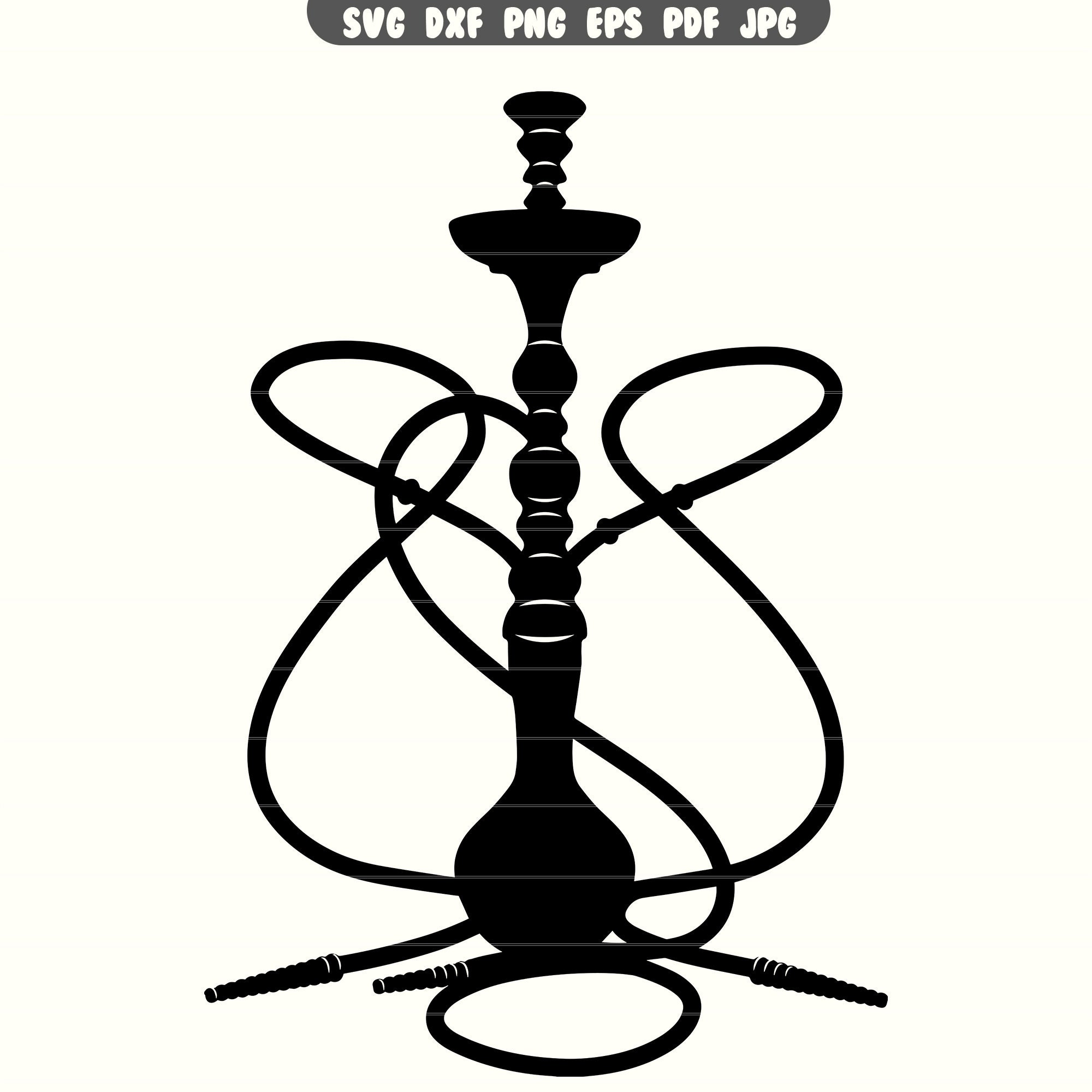 Hookah SVG, Hookah DXF, Hookah PNG, Hookah Clipart, Hookah Cut File ...