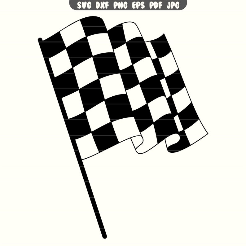 Checkered Flag SVG Checkered Flag DXF Checkered Flag PNG Race to ...