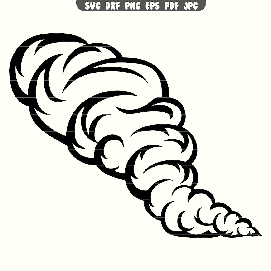 Smoke Cloud SVG, Smoke Cloud DXF, Smoke Cloud PNG, Smoke Cloud Cut File ...