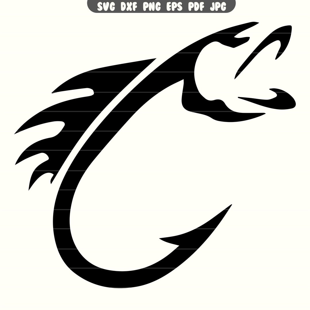 Hameçon SVG, hameçon DXF, hameçon PNG, clipart hameçon, fichier coupe ...