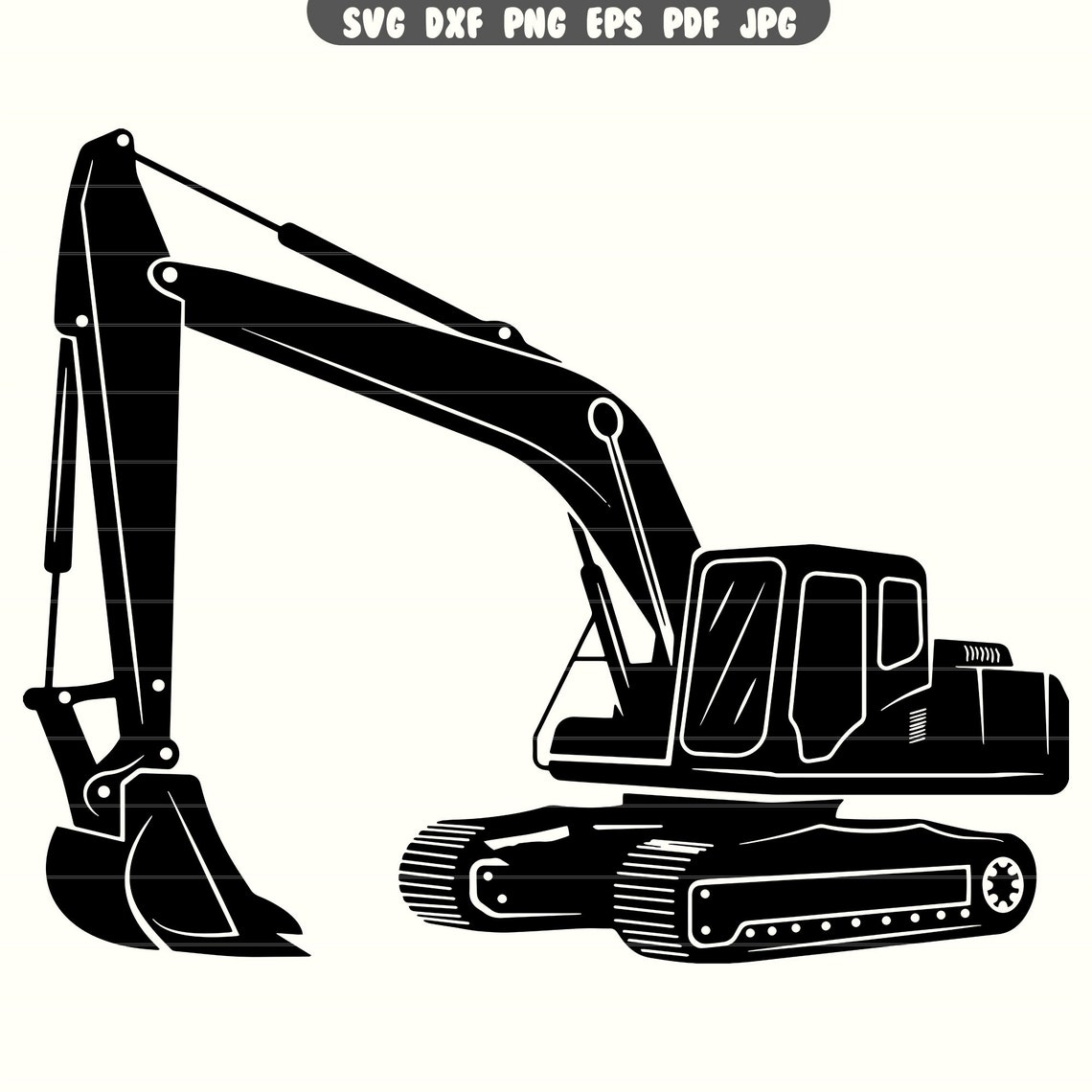Excavator SVG, Excavator DXF, Excavator PNG, Excavator Cut File ...