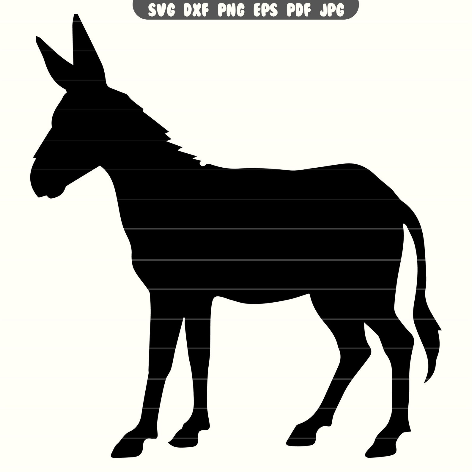 Donkey SVG, Donkey DXF, Donkey PNG, Donkey Cut File, Donkey Clipart ...