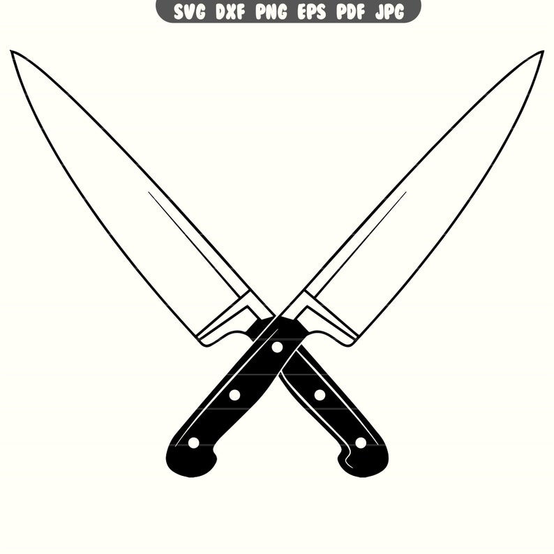 Chef Knife SVG, Chef Knife DXF, Chef Knife PNG, Chef Knife Clipart ...