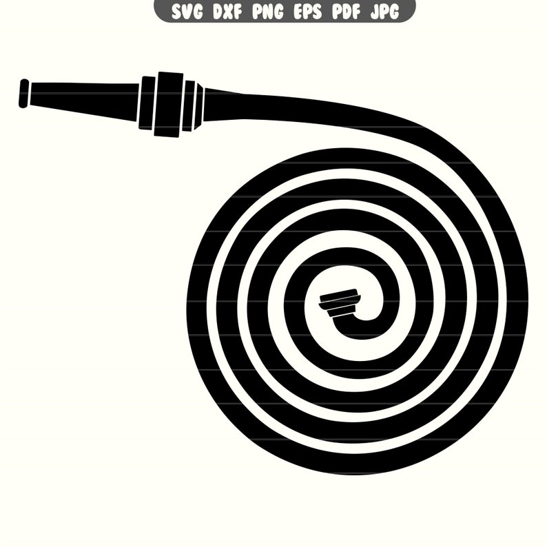 Fire Hose SVG, Fire Hose DXF, Fire Hose PNG, Fire Hose Clipart, Fire ...