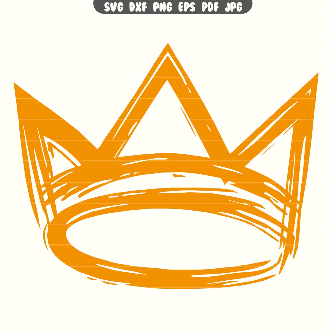 Hand Draw Crown SVG, Hand Draw Crown DXF, Hand Draw Crown PNG, Hand ...