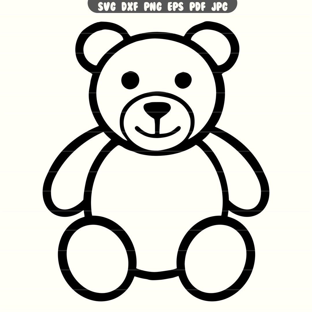Teddy Bear SVG, Teddy Bear DXF, Teddy Bear PNG, Teddy Bear Clipart ...