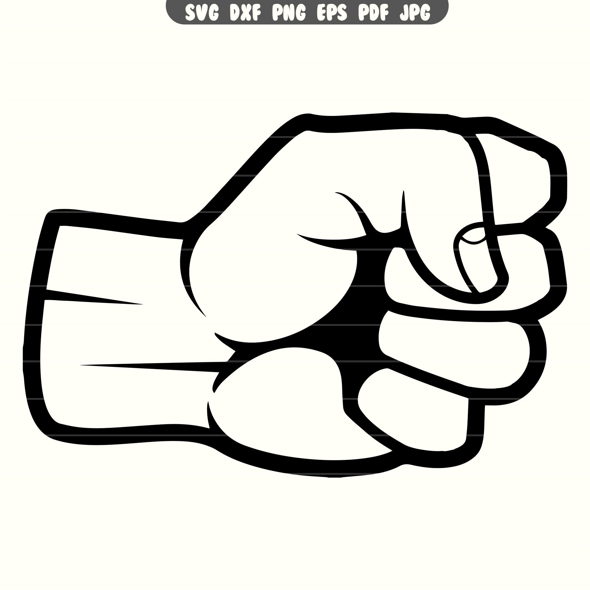 Fist SVG, Fist DXF, Fist PNG, Fist Clipart, Fist Cut File Instant ...