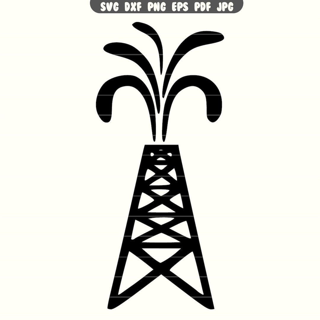 Oil Rig SVG, Oil Rig DXF, Oil Rig PNG, Oil Rig Clipart, Oil Rig Cut ...