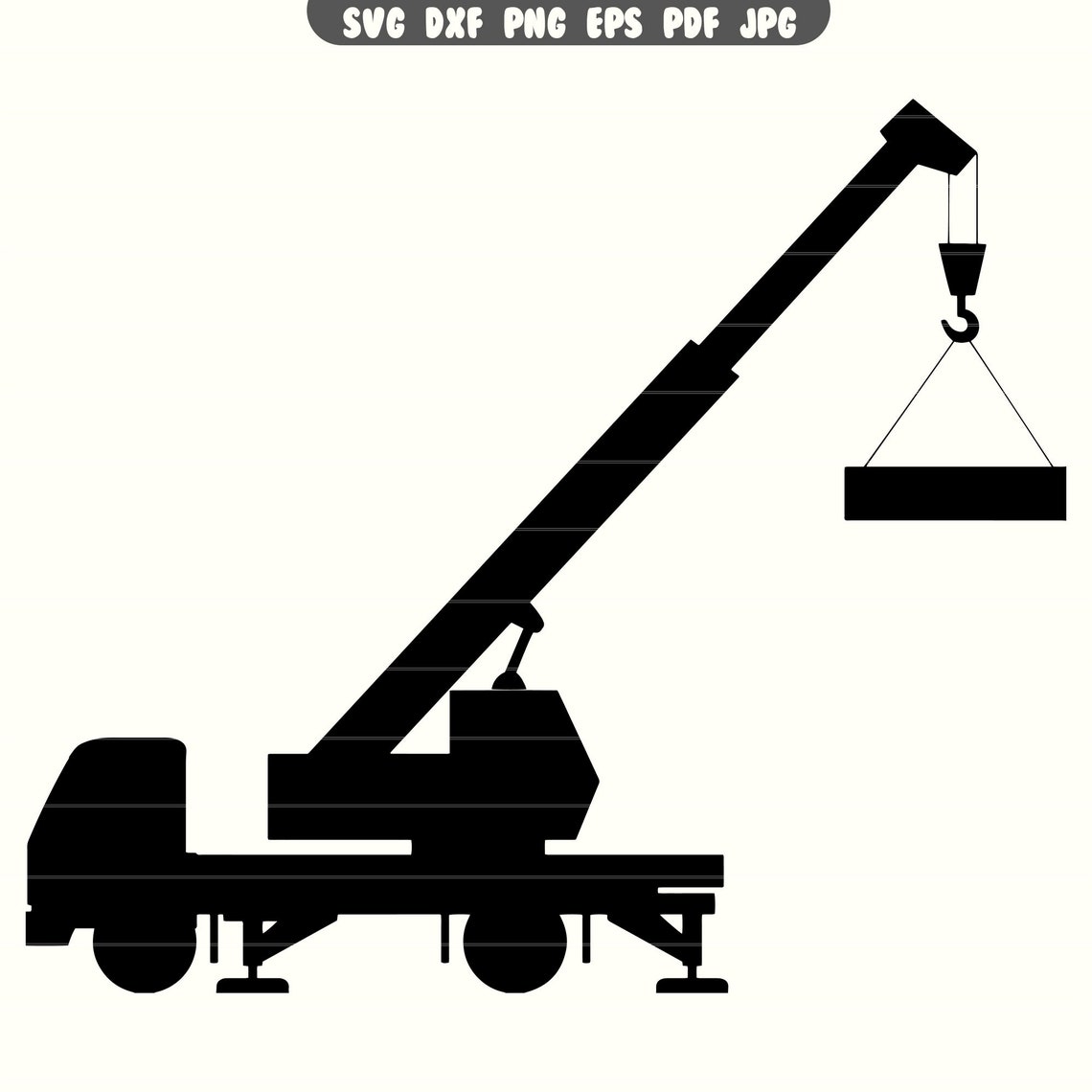 Crane SVG, Crane DXF, Crane PNG, Crane Clipart, Crane Cut File Instant ...