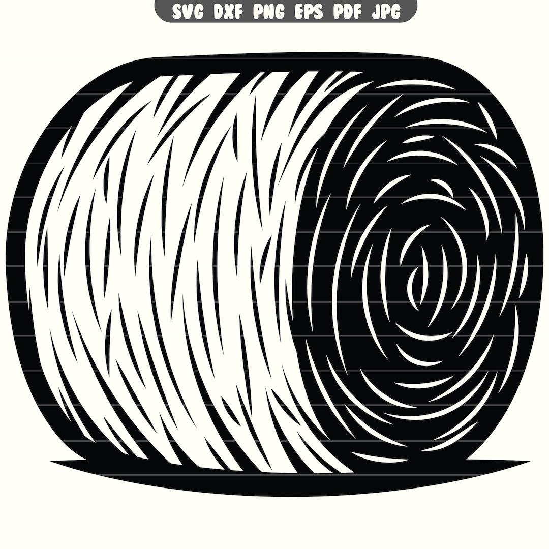 Hay Bale SVG, Hay Bale DXF, Hay Bale PNG, Hay Bale Clipart, Hay Bale ...