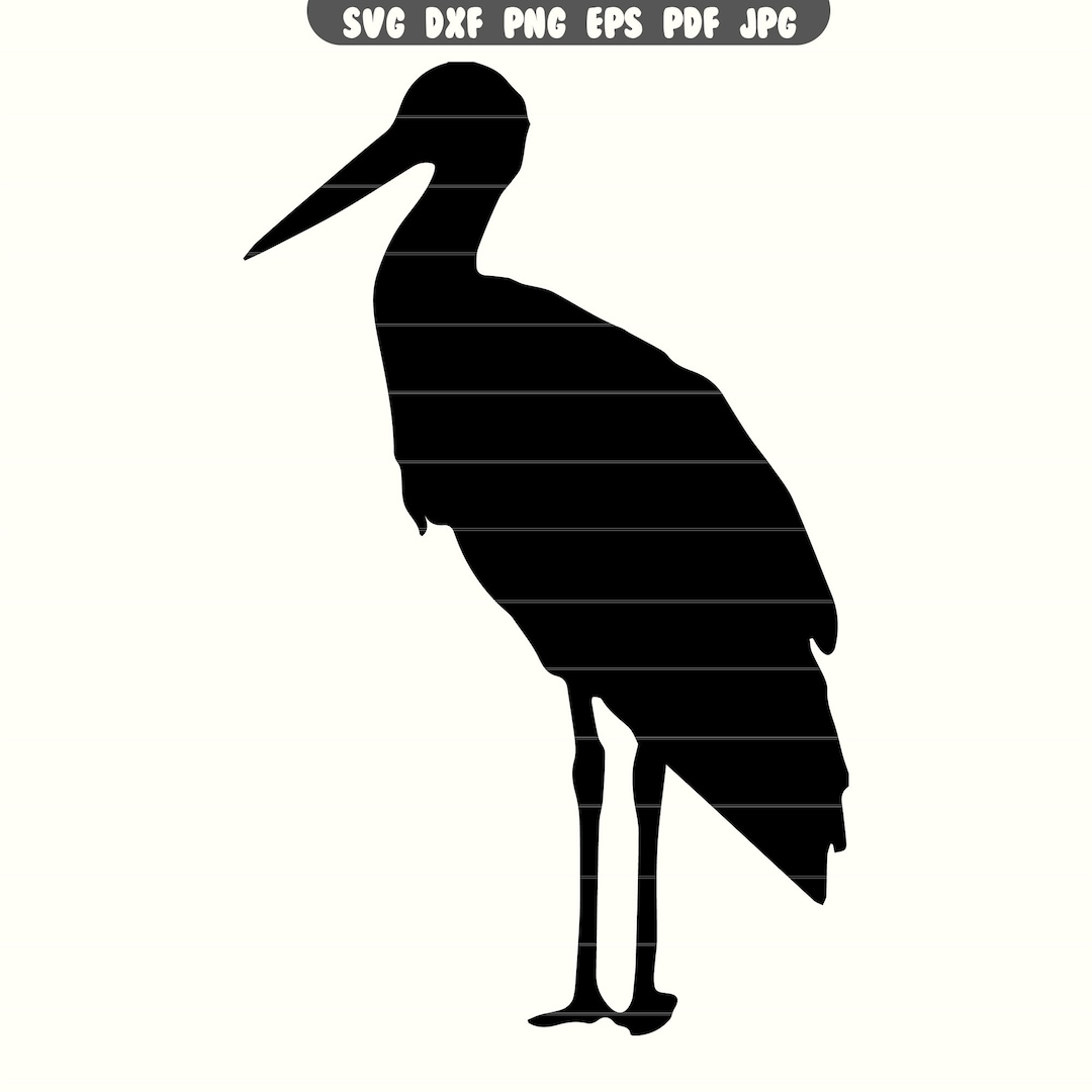 Stork SVG, Stork DXF, Stork PNG, Stork Clipart, Stork Cut File Instant ...