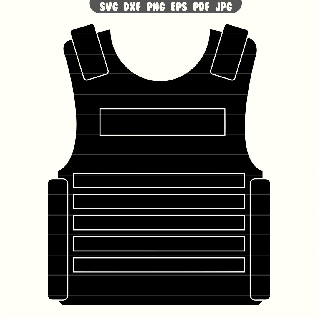 Bullet Proof Vest SVG, Bullet Proof Vest DXF, Bullet Proof Vest PNG ...