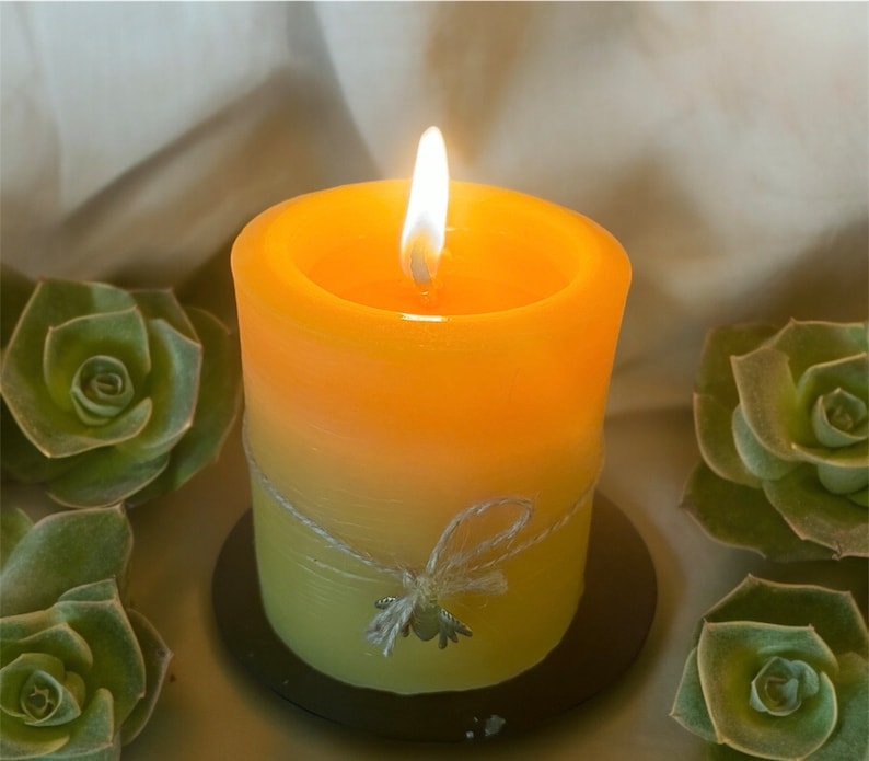 Large Beeswax 3” Pillar Candles | 100% Pure Beeswax| Long, Clean Burn ...