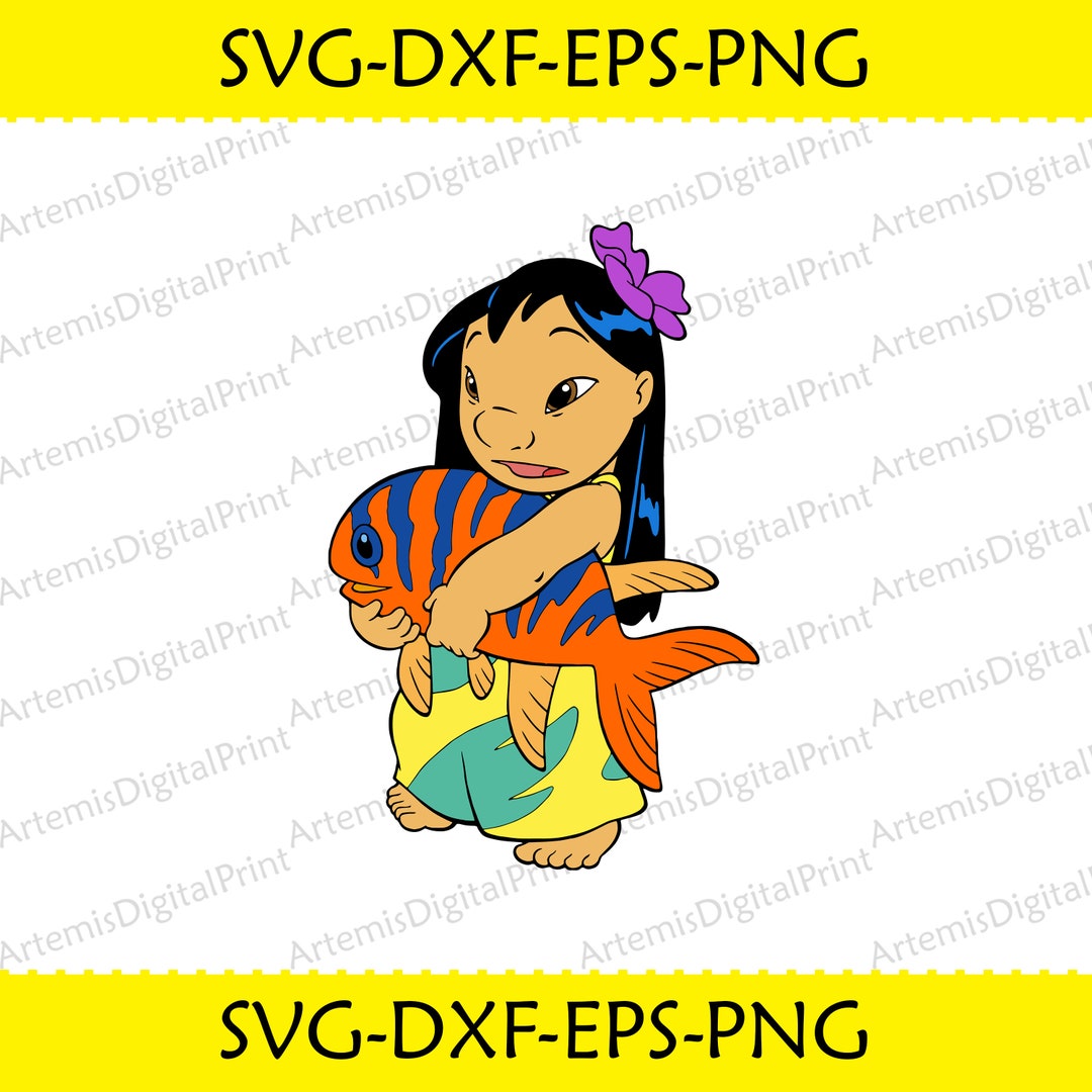 Lilo and His Fish Svg , Lilo and Stitch Png, Lilo and Stitch Love, Svg ...