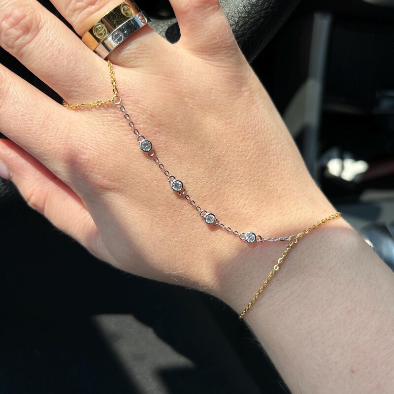 Silver Hand Chain - Etsy