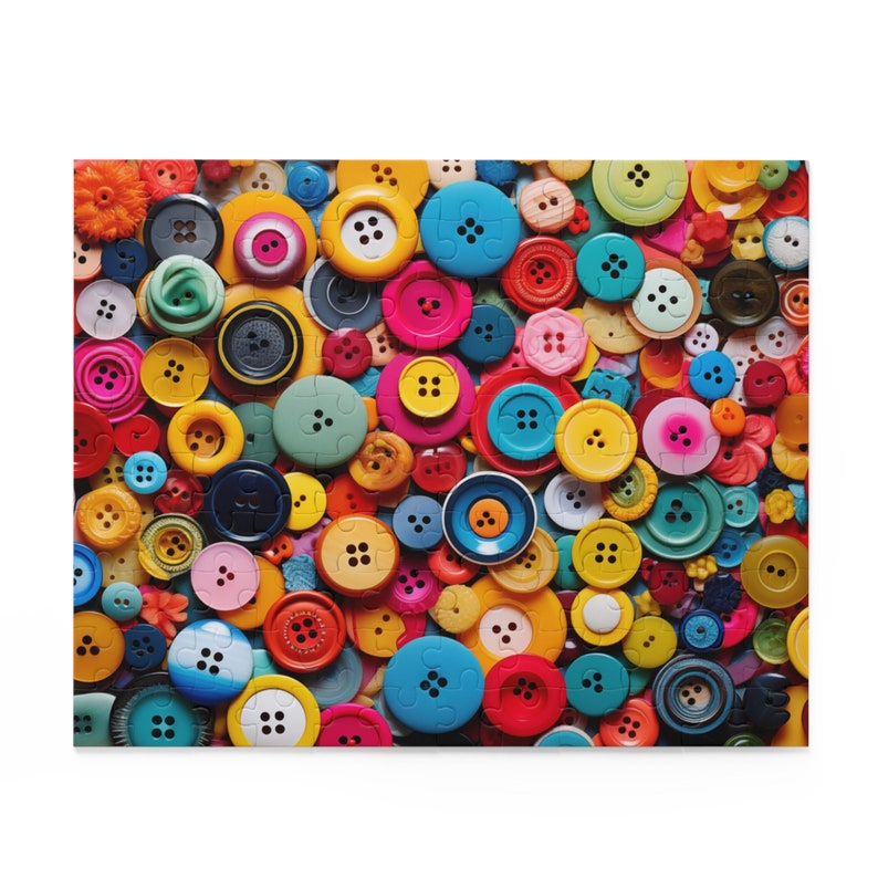 Colorful Button Collage Jigsaw Puzzle (120, 252, 500-piece) - Etsy