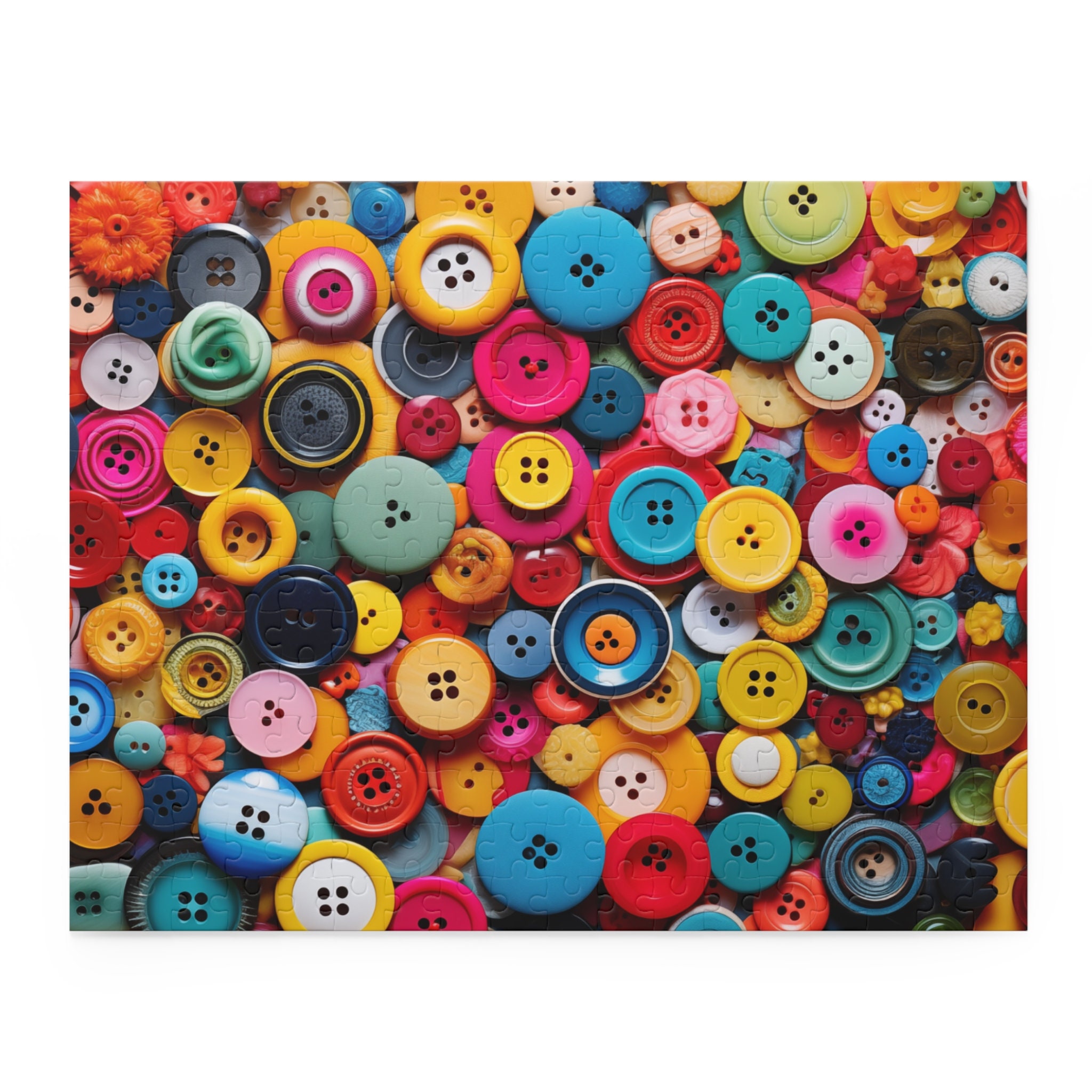 Colorful Button Collage Jigsaw Puzzle (120, 252, 500-piece) - Etsy