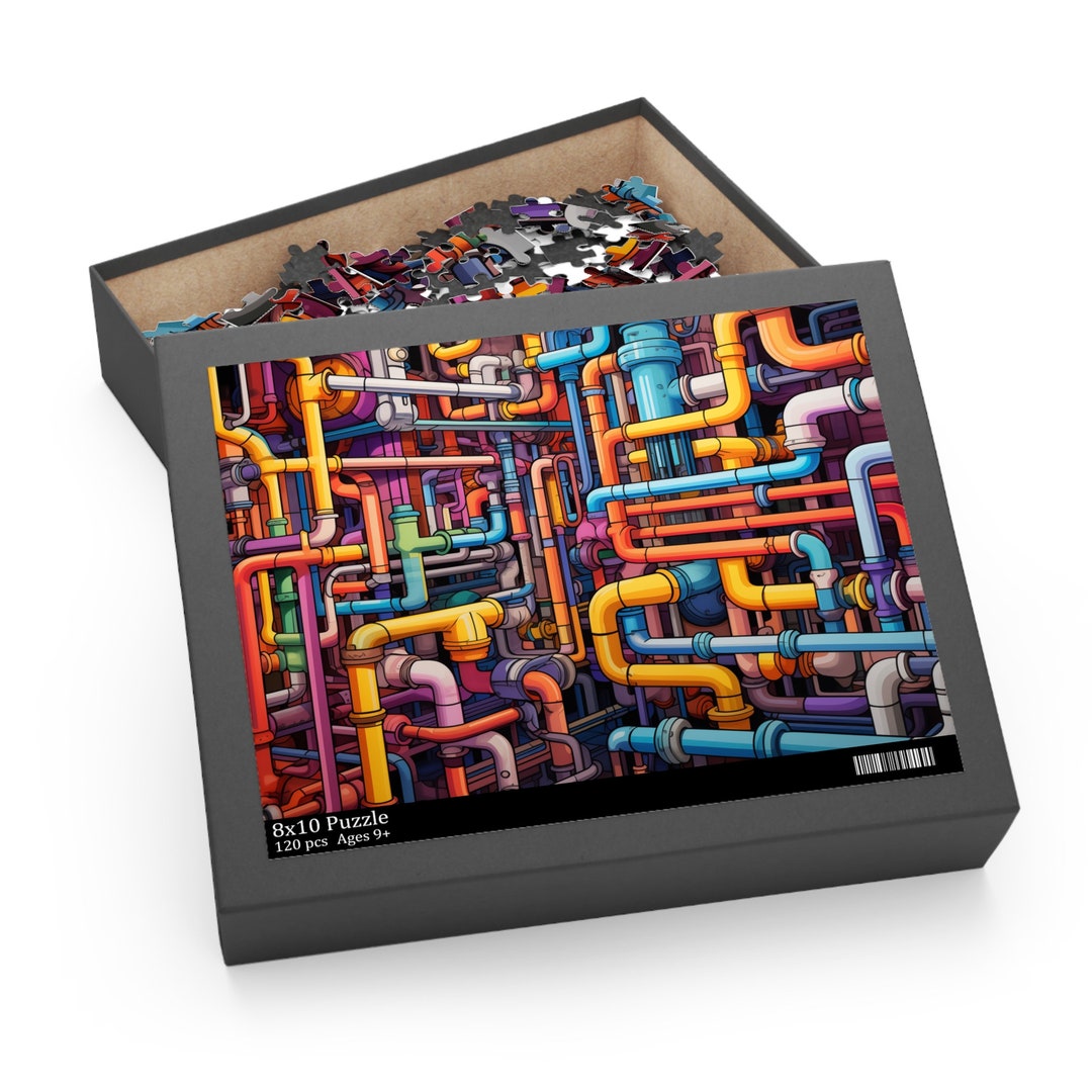 Colorful Pipe Tangle Jigsaw Puzzle (120, 252, 500-piece) - Etsy