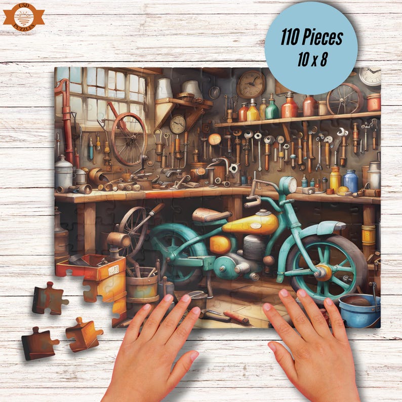 Motorcycle Workshop Jigsaw Puzzle, Motorcycle Puzzle, Motorbike Garage ...