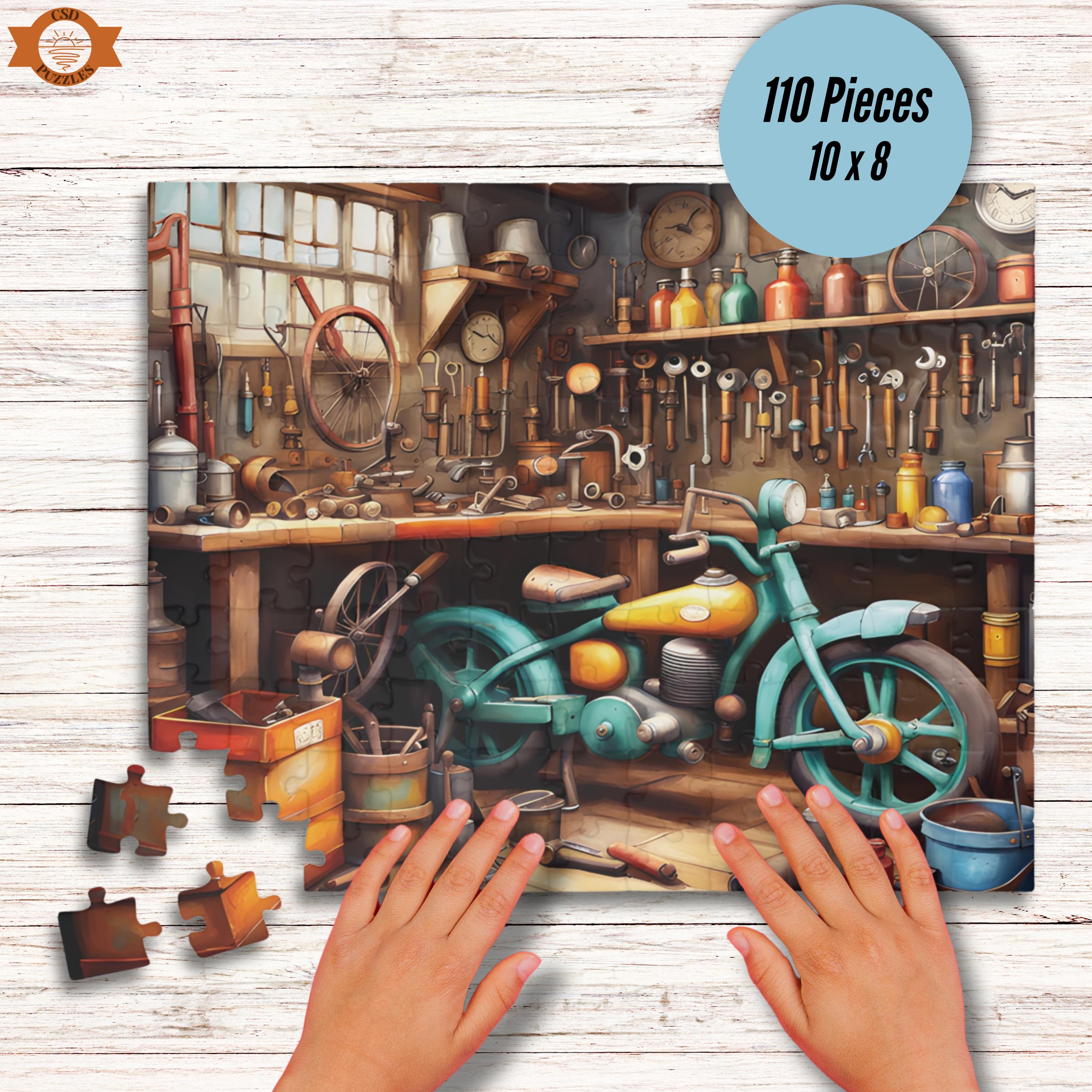 Motorcycle Workshop Jigsaw Puzzle, Motorcycle Puzzle, Motorbike Garage ...