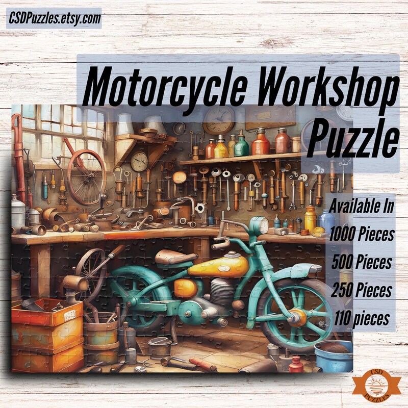Motorcycle Puzzle - Etsy