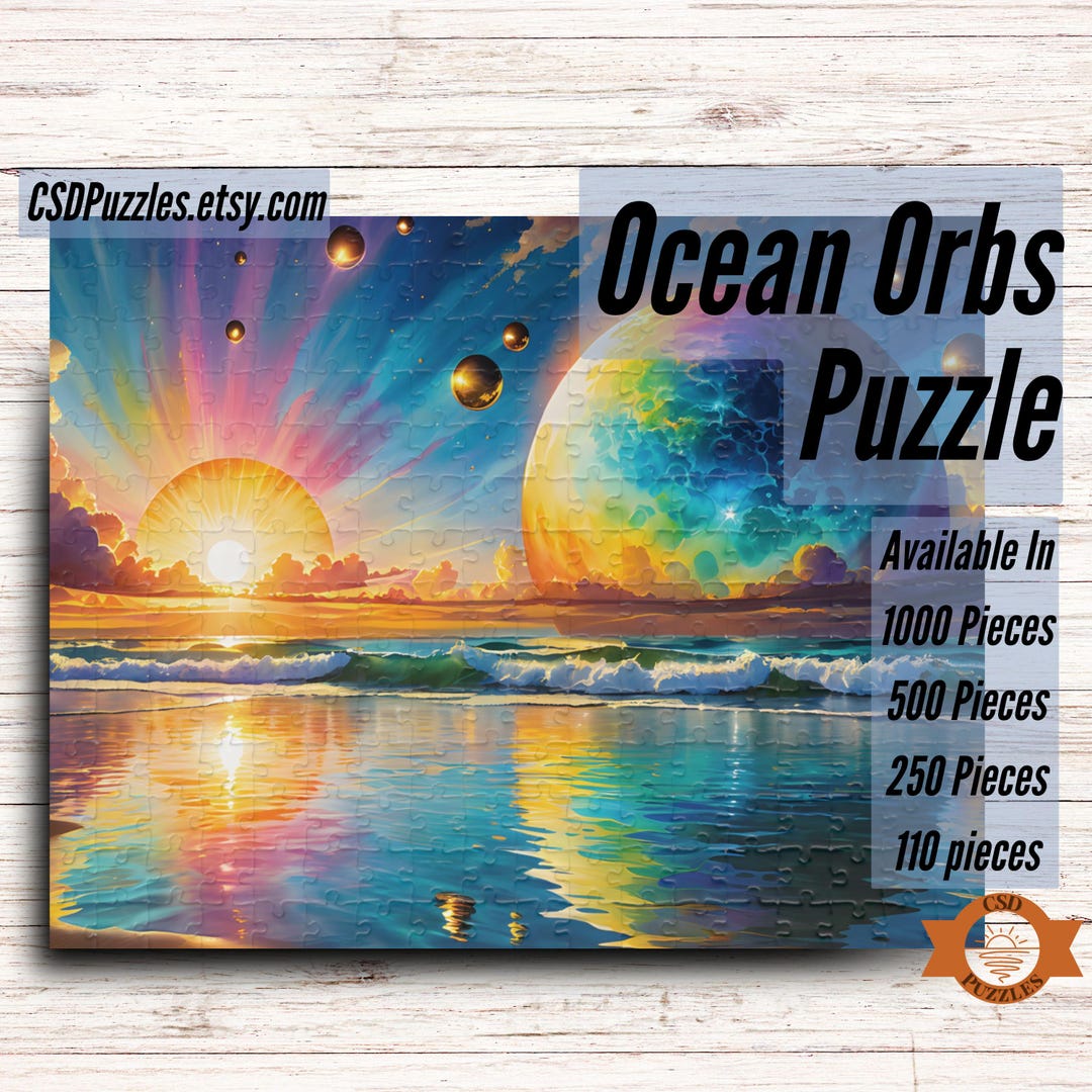 Ocean Orbs 1000 Piece Jigsaw Puzzle, Ethereal Island Puzzle, Majestic ...