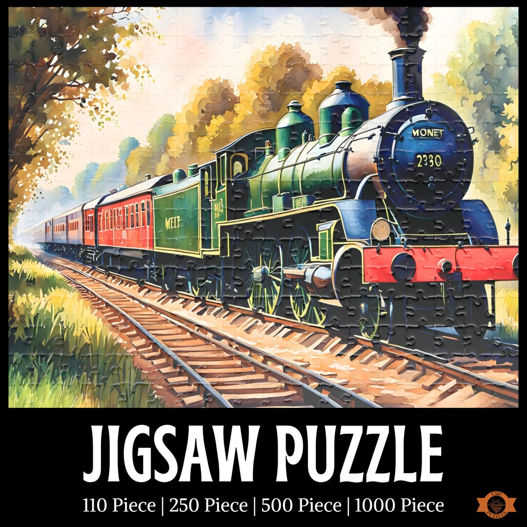 Vintage Train Jigsaw Puzzle, Steam Locomotive Puzzle, Antique Lover ...