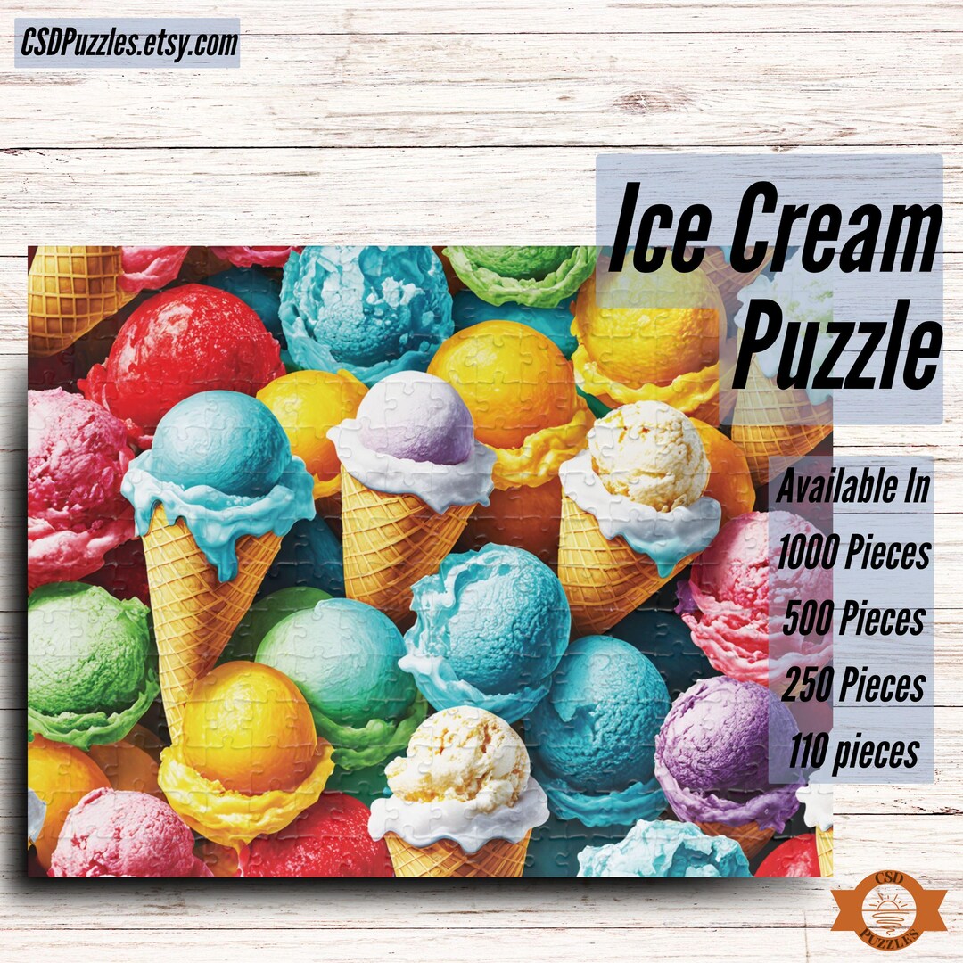 Ice Cream 1000 Piece Jigsaw Puzzle, Food Jigsaw Puzzle, Ice Cream ...