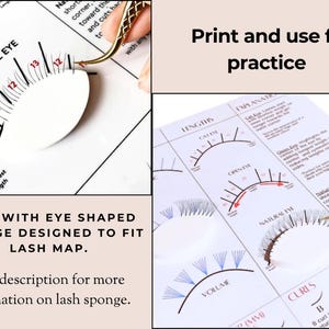 Lash Mapping Practice Chart for Beginners Lash Training Kit Eyelash ...