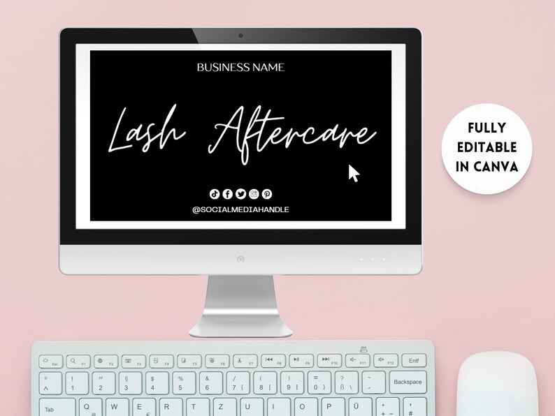 Lash Aftercare Template Editable Lash Extension Business Aftercare Card ...