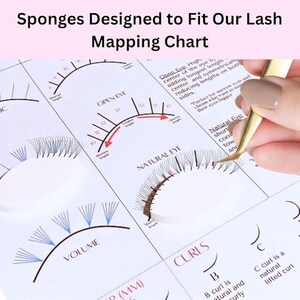 Lash Mapping Practice Chart for Beginners Lash Training Kit Eyelash Extension Curl and Diameter ...