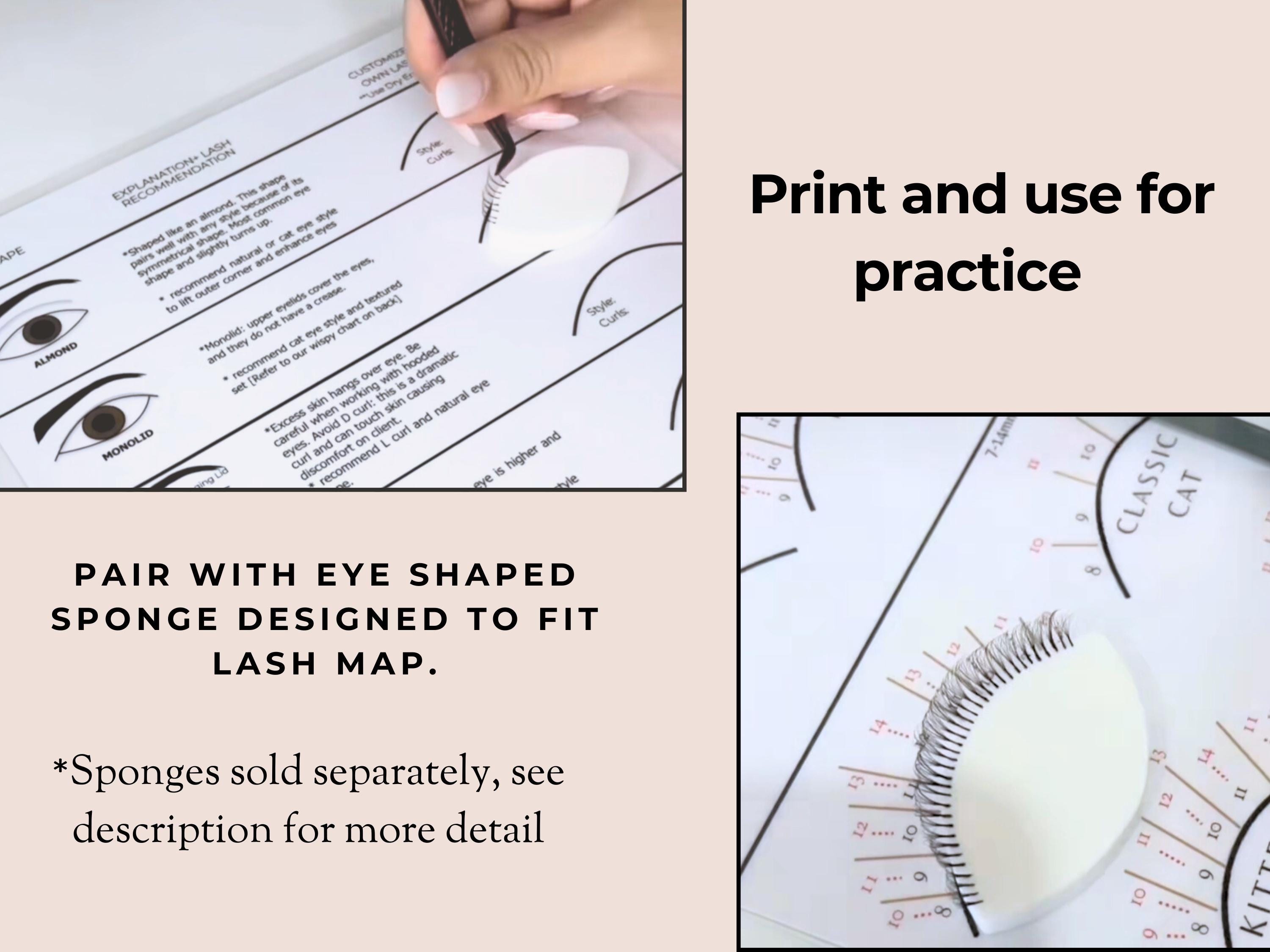 Wispy Lash Mapping Practice Chart for Beginners Lash Training Kit ...