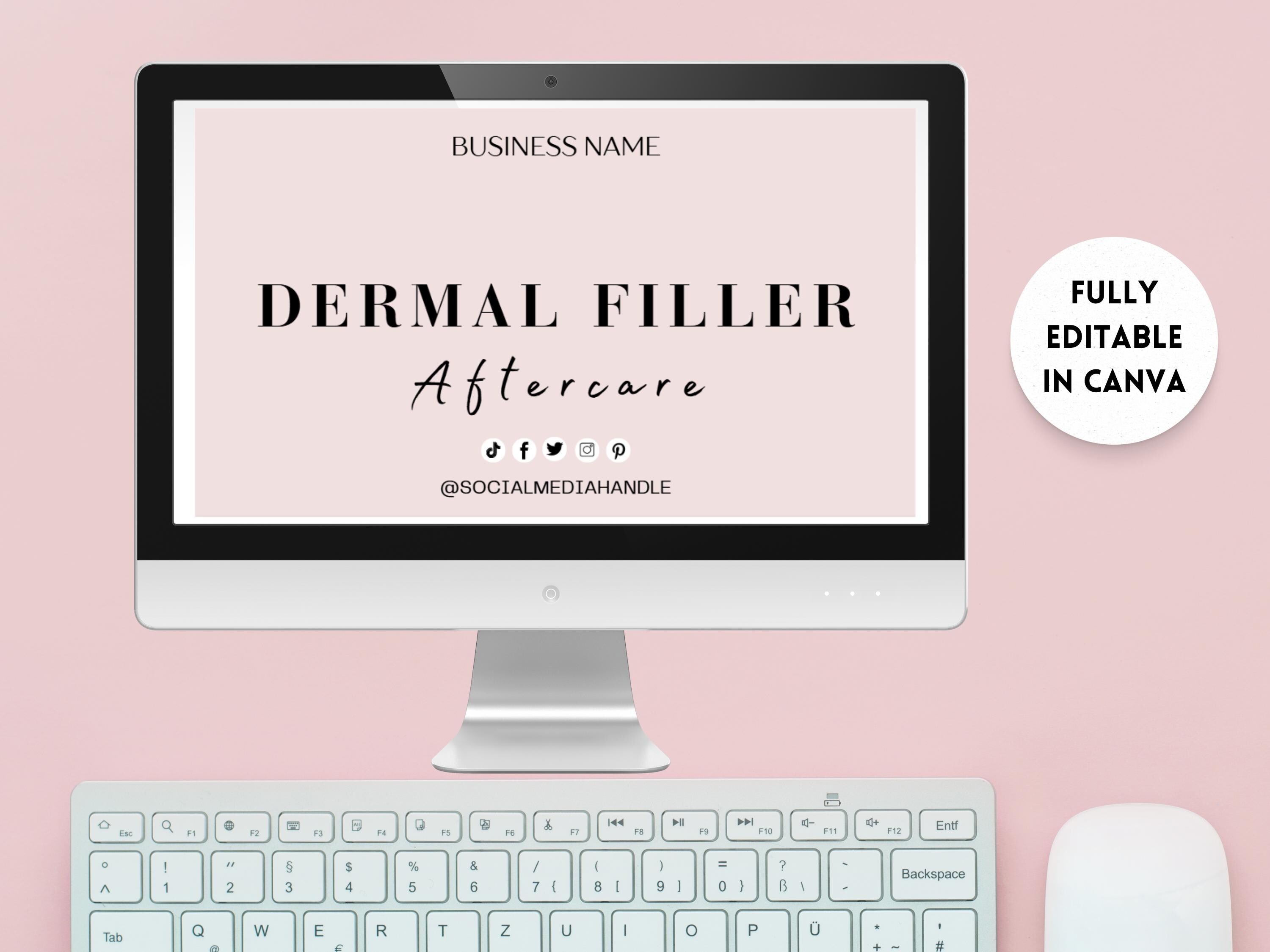 Dermal Filler Aftercare Card Template Design, Filler Post Care ...