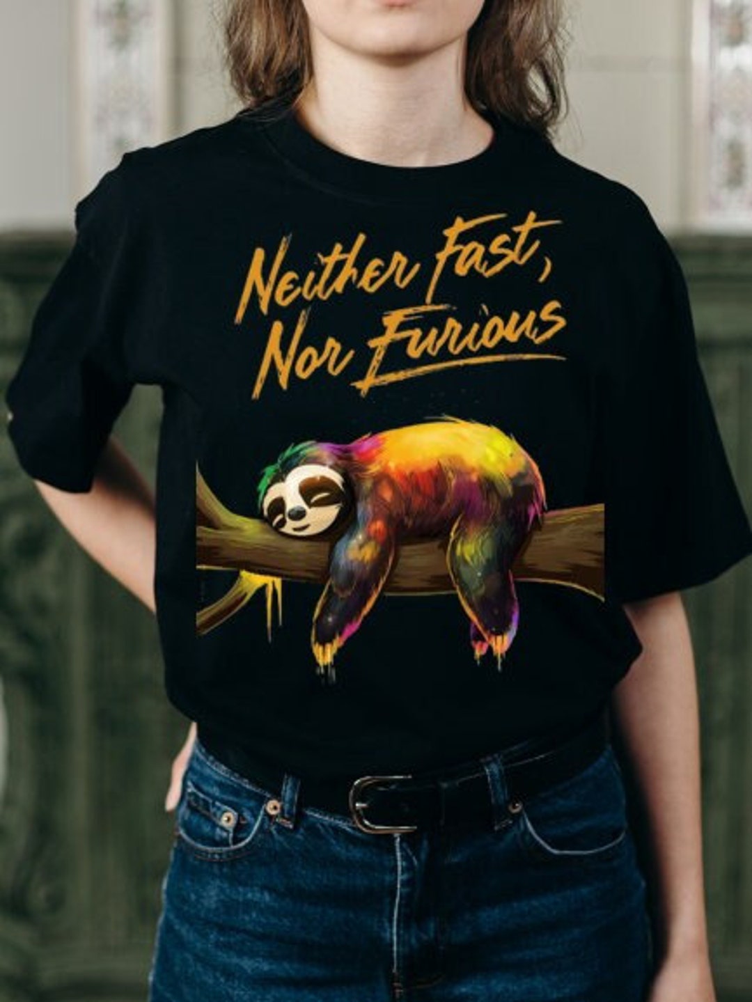 Neither Fast nor Furious Sloth Tee Unisex - Etsy
