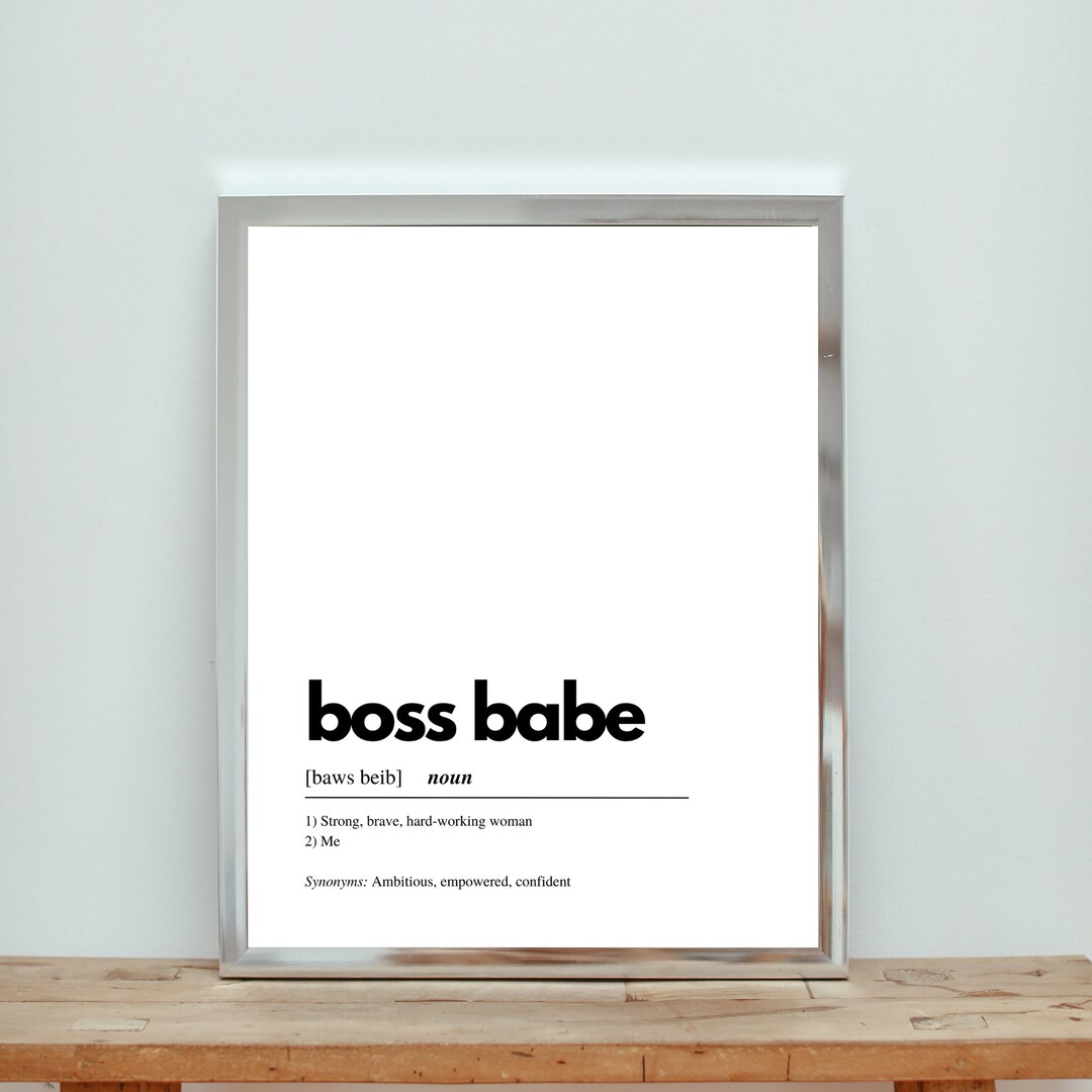 Boss Babe Definition Digital Print - Etsy