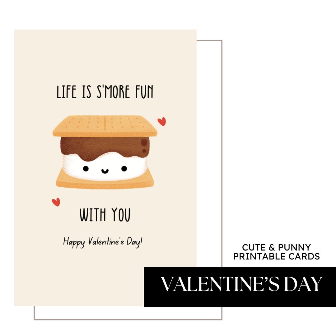 Valentine's Day Printable Cards: Cute and Punny - Etsy